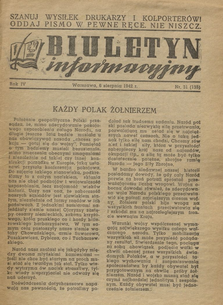 Donosicielstwo w okupowanej Polsce. Oficjalne stanowisko Państwa Podziemnego - WielkaHistoria