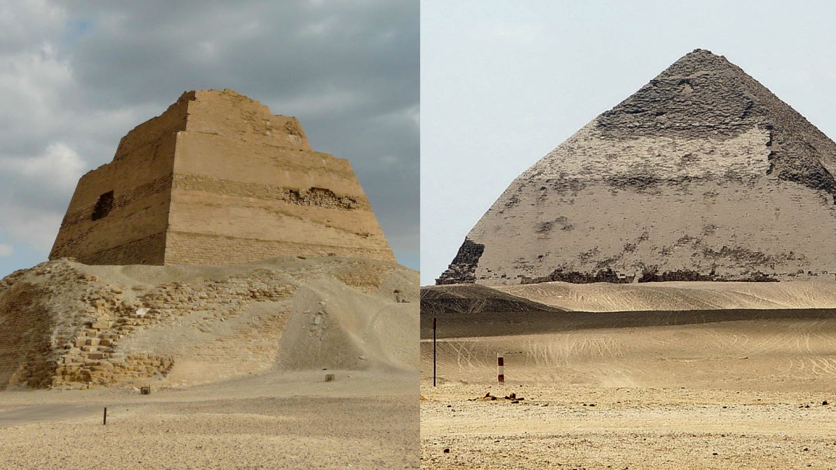 Pierwsze egipskie piramidy. Minęło 100 lat zanim wymyślono jak należy ...